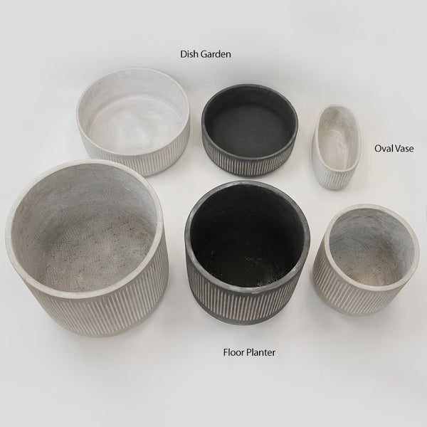 Fluted Ribbed Planter Decorative Ceramic Container - Wholesale Case