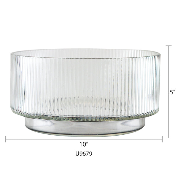 Fluted Vase Decorative Glass Containers - Wholesale Case