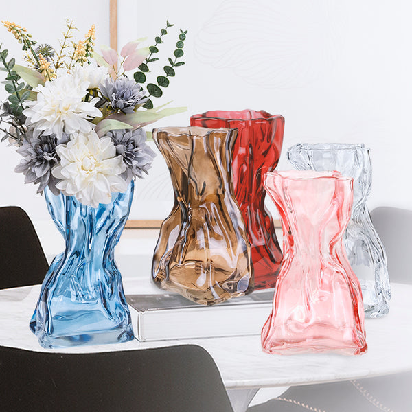 Venetian Designer Glass Textured Vases - Wholesale Case