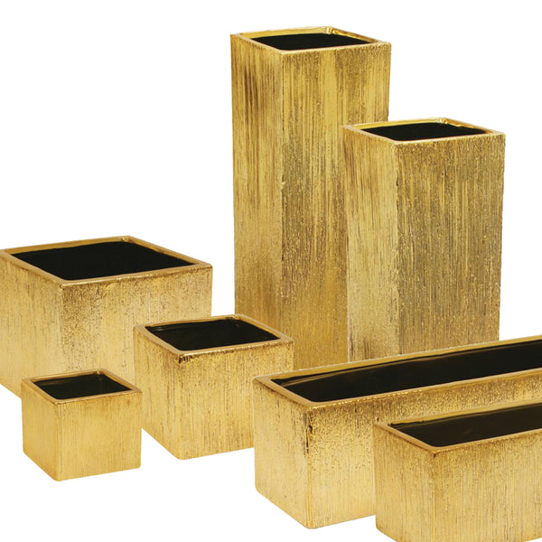 Etched Metallic Gold Squares - Wholesale Case