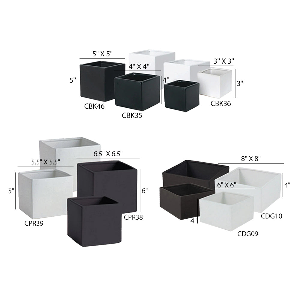 Contemporary Cube Planters - Wholesale Case