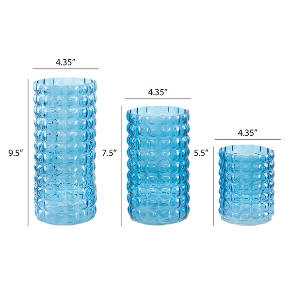 Bubble Cylinder Vase Decorative Glass Container - Wholesale Case