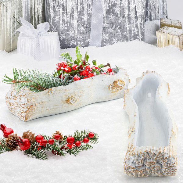 Ceramic Log Planter Decorative Ceramic Container - Wholesale Case